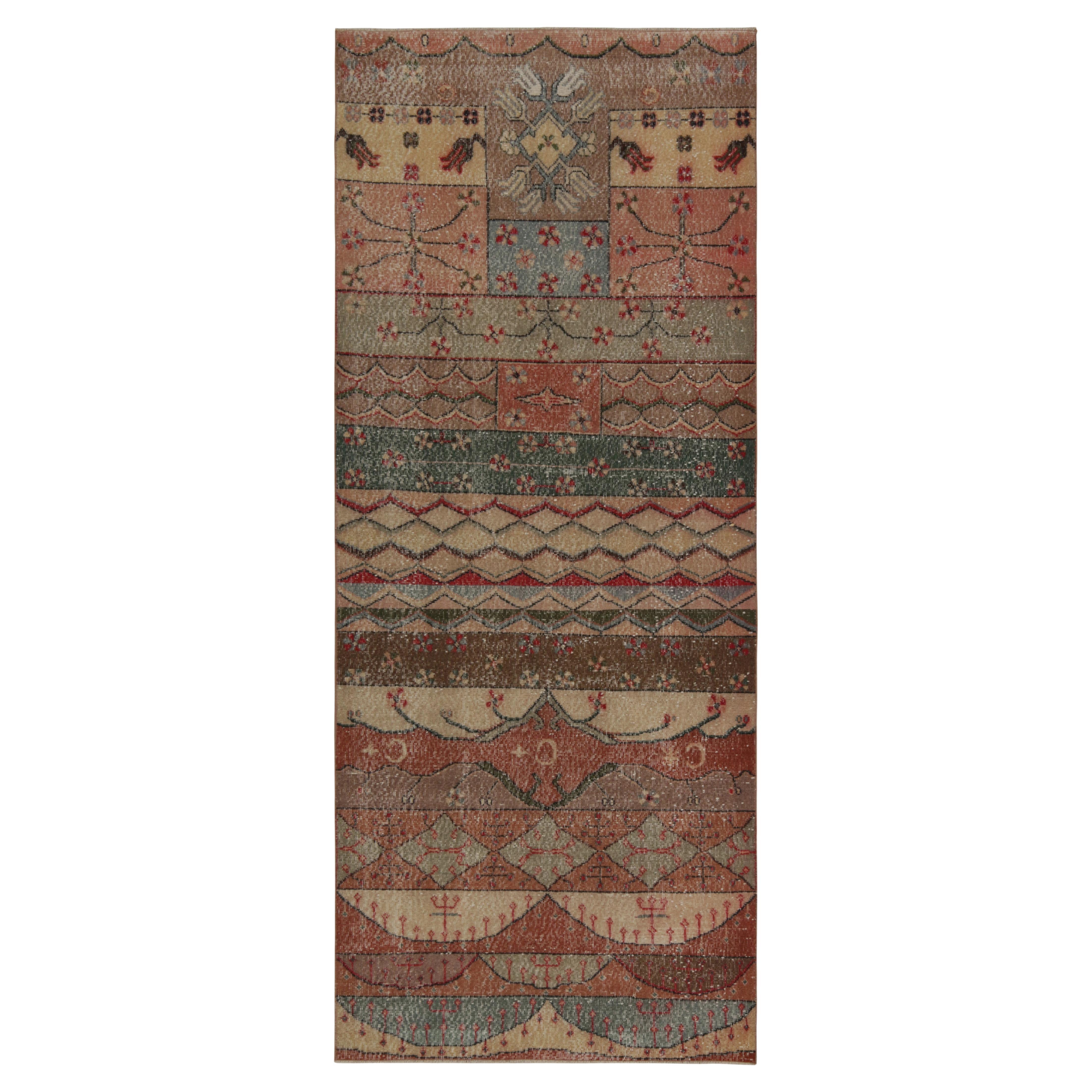 Vintage Distressed Zeki Muren Rug in Polychromatic Patterns, by Rug and ...