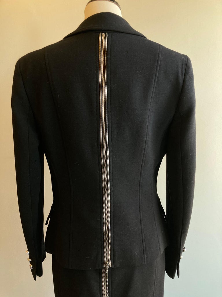 Vintage Zipped Skirt Suit For Sale at 1stDibs