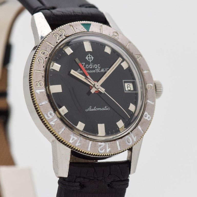 Vintage Zodiac Aerospace GMT Stainless Steel Watch, 1960s For Sale at ...
