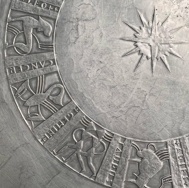 Vintage Zodiac Astrology Metal Serving Tray by Arthur Armour, 1960s For ...