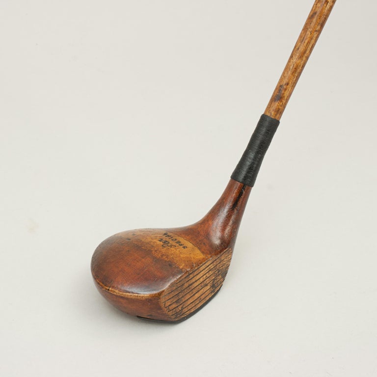 Vintage Golf Club, Persimmon Head Driver with Hickory Shaft at 1stDibs