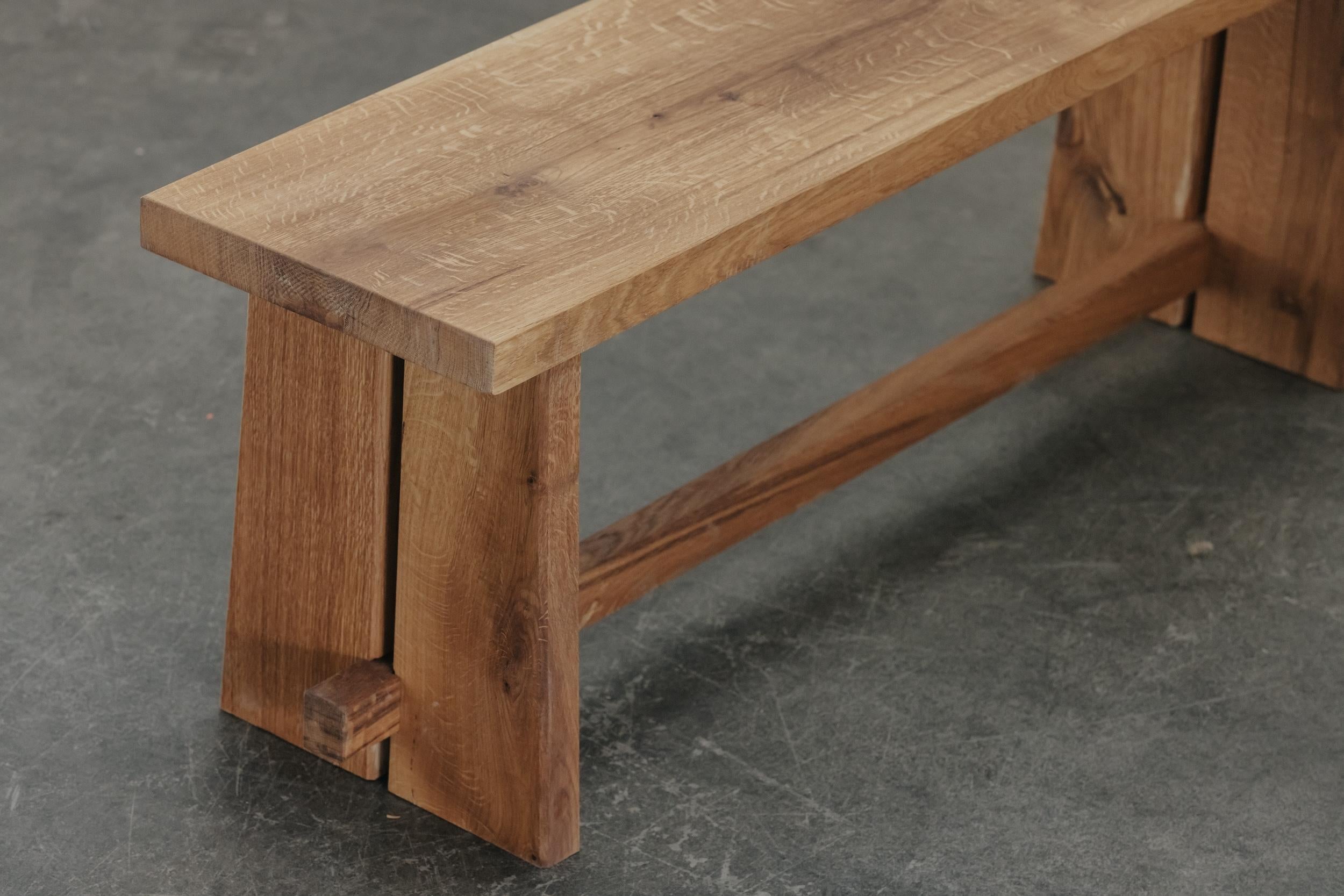 Vinteg Oak Bench From Denmark, Circa 1980 For Sale at 1stDibs