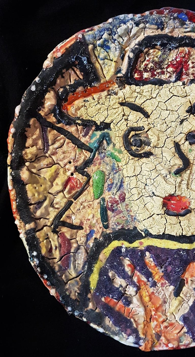 Viola Frey - Untitled (Portrait of a Woman with Hat Charger, Platter ...