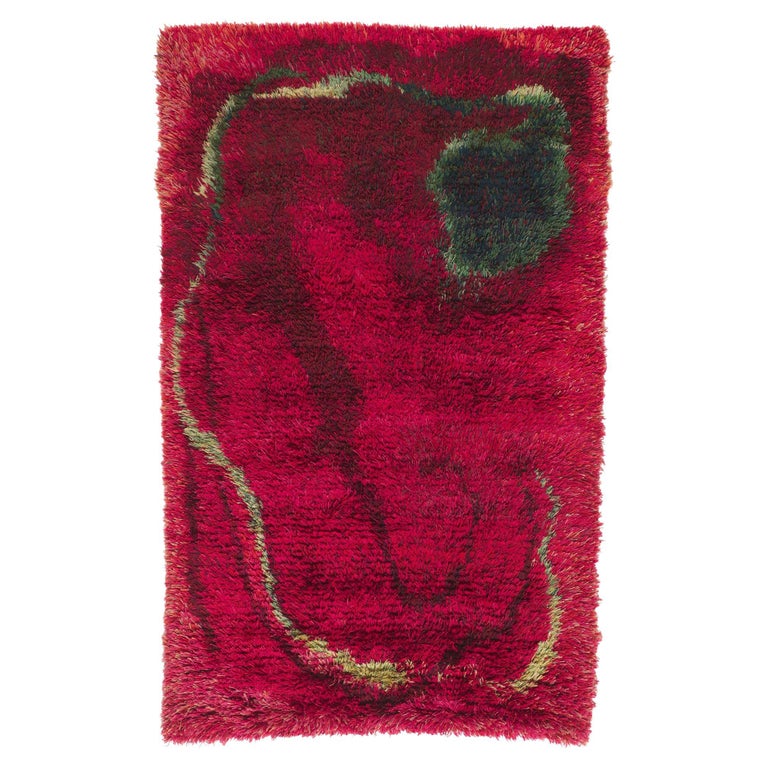 Viola Gråsten Vintage Swedish Rya Rug For Sale at 1stDibs