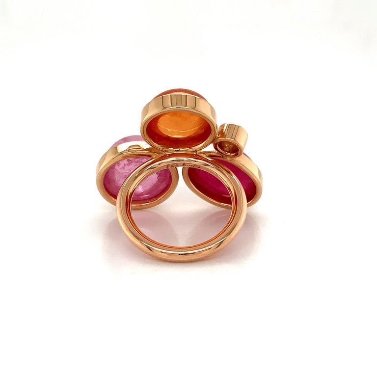 Georg Spreng - Viola Ring 18K Gold Mandarin, pink Tourmaline, Rubelite ...