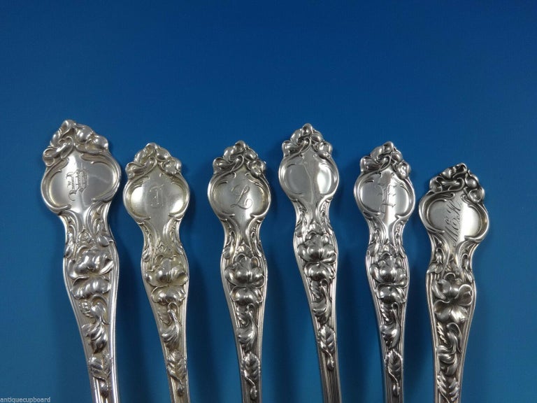 Violet by Wallace Sterling Silver Flatware Set for 12 Service, 88 ...