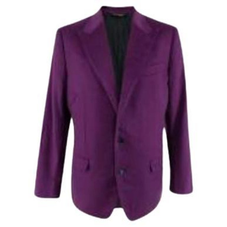 violet cashmere felt blazer For Sale at 1stDibs