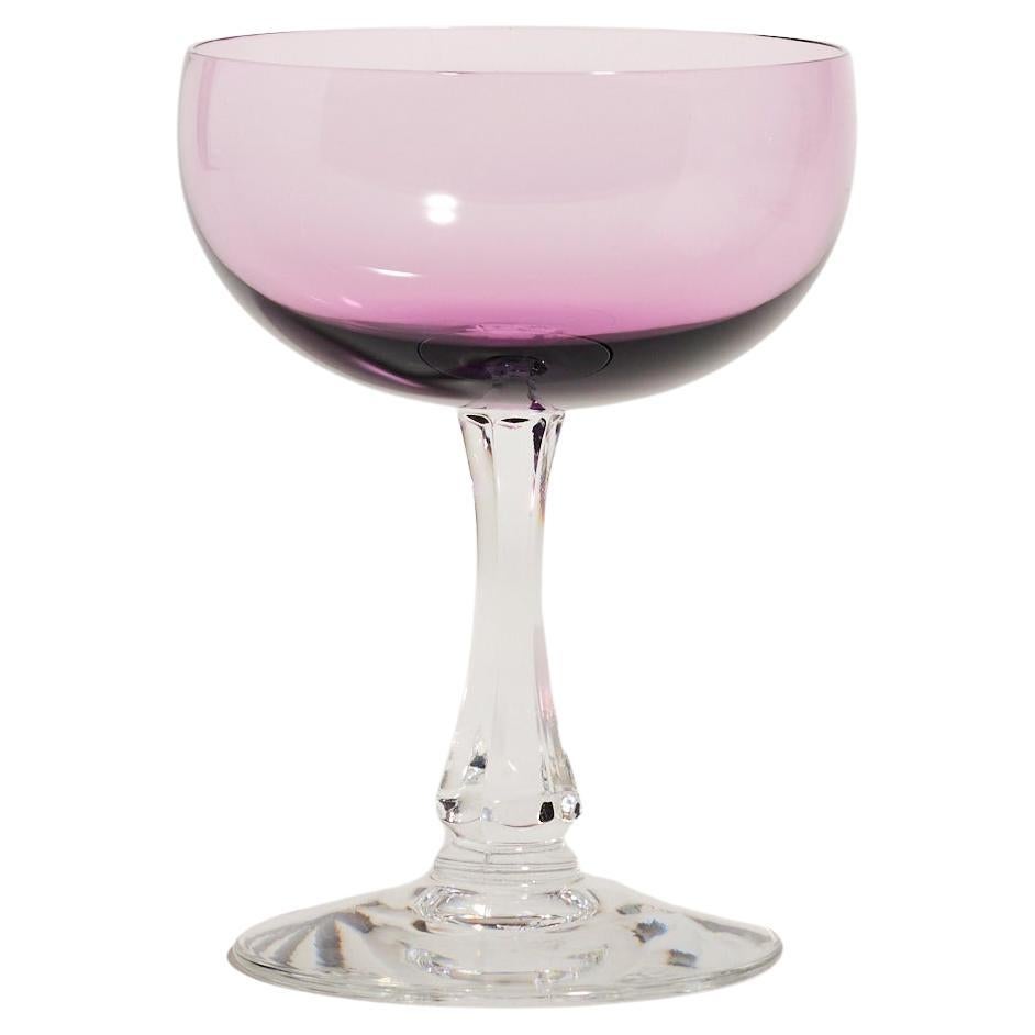 Smoke Gray Faceted Stem Cocktail Glasses, Set of Six at 1stDibs