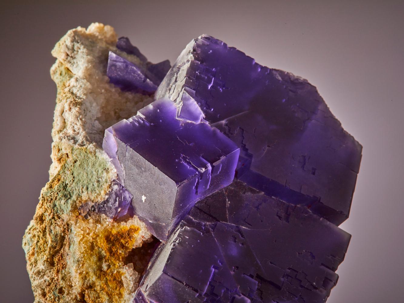 Violet Fluorite Elegance: Paired with White Quartz from Berbes, Spain ...