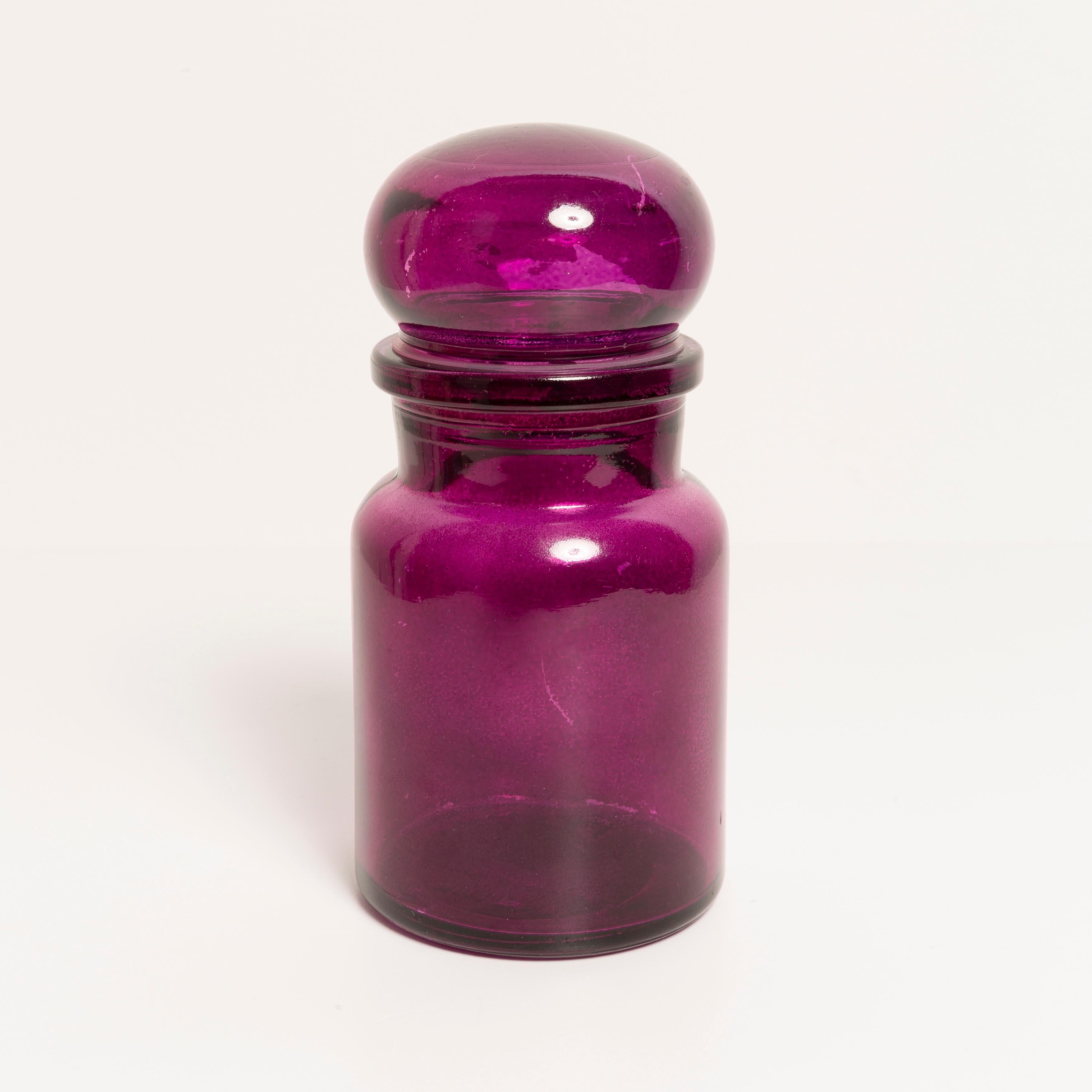 Violet Glass Mini Bottle with Stopper, 20th Century, Belgium, 1960s at ...