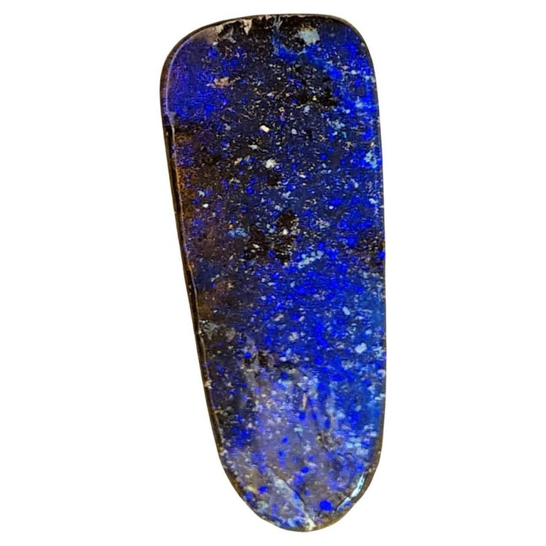 Violetish blue with play of colors, black opal in matrix - 6.42 For ...