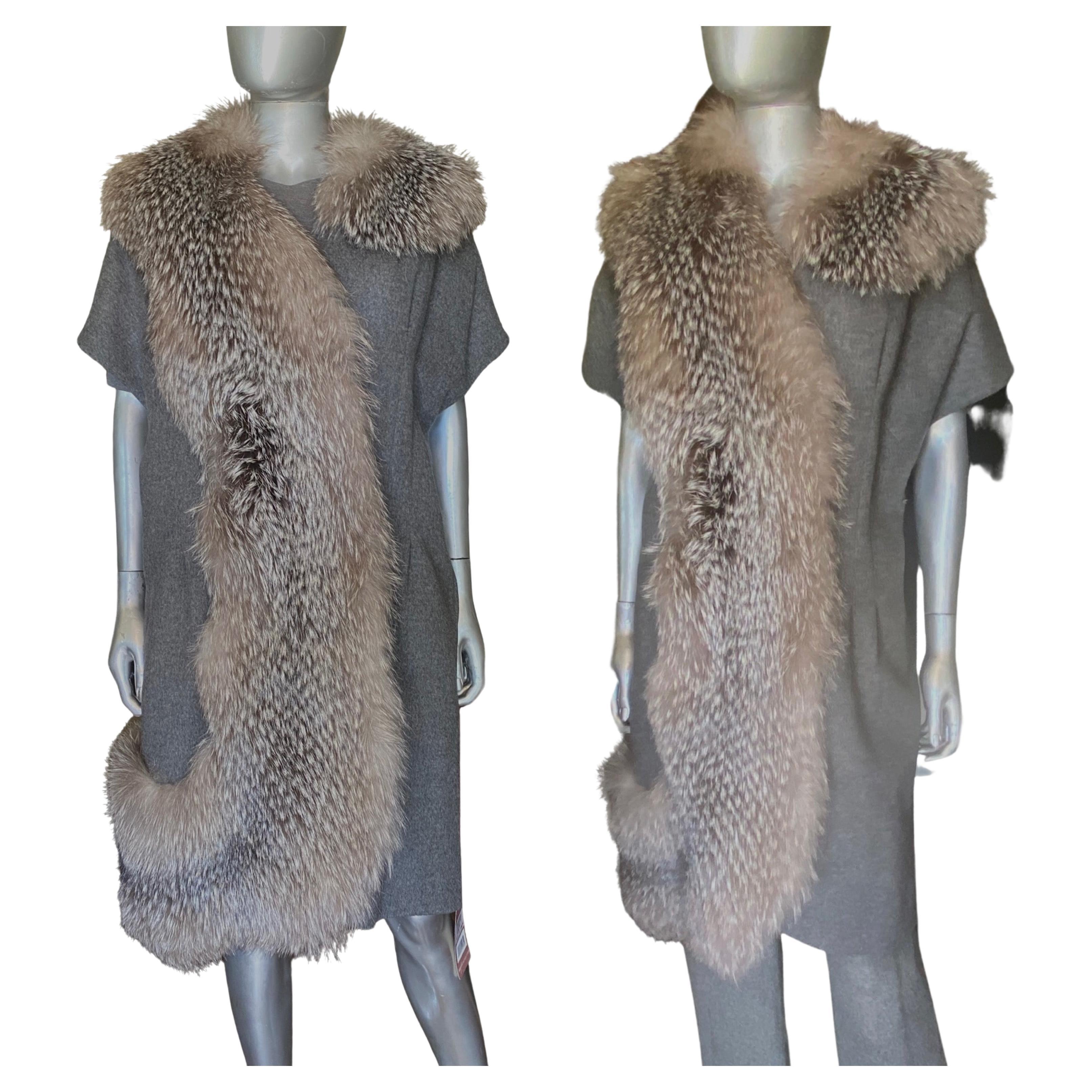 Vionnet Paris Cashmere and Fur Coat (NWT) w/ Addtl Dress and Trouser ...