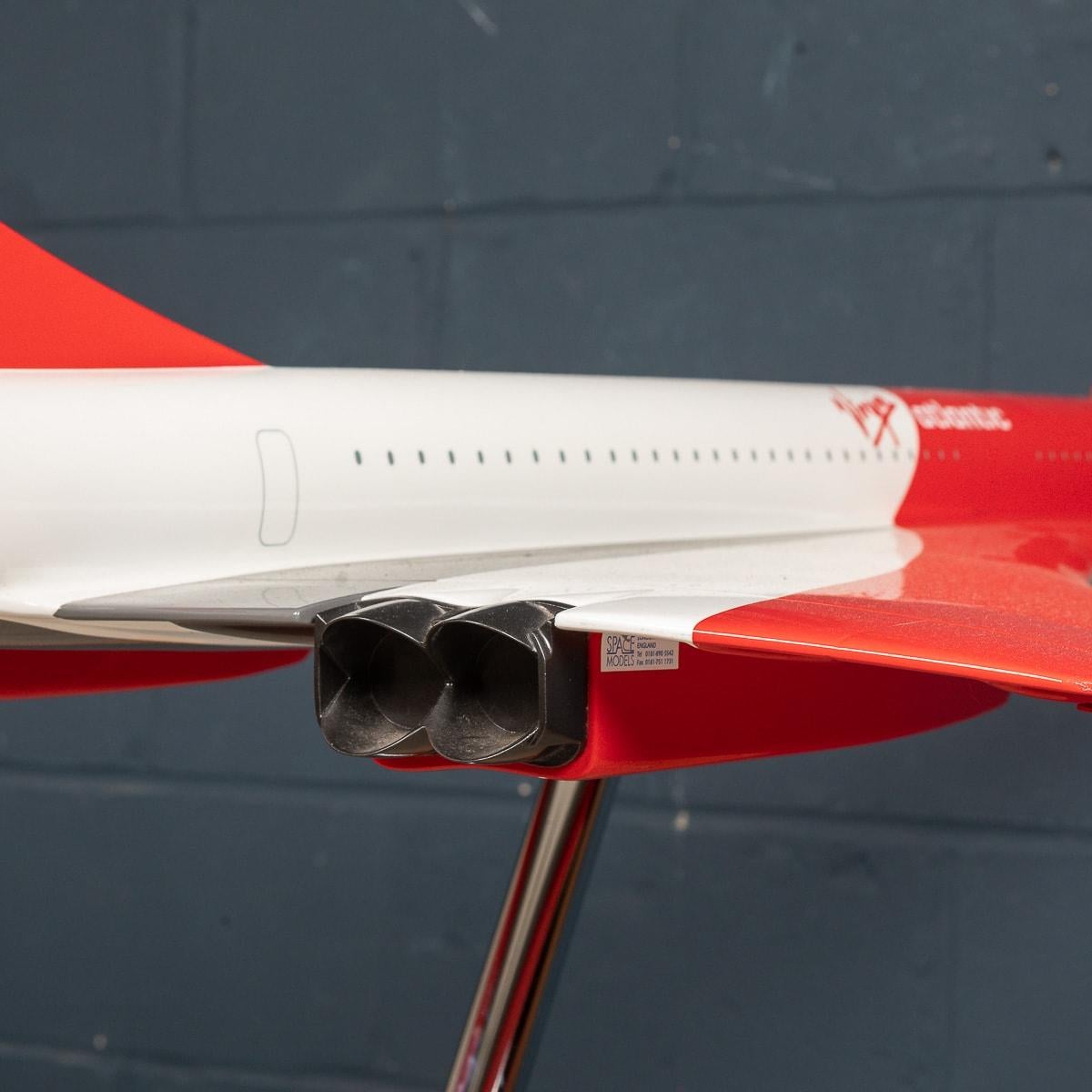 Virgin Airlines Concorde Model on Original Chrome Stand, circa 2003 at ...