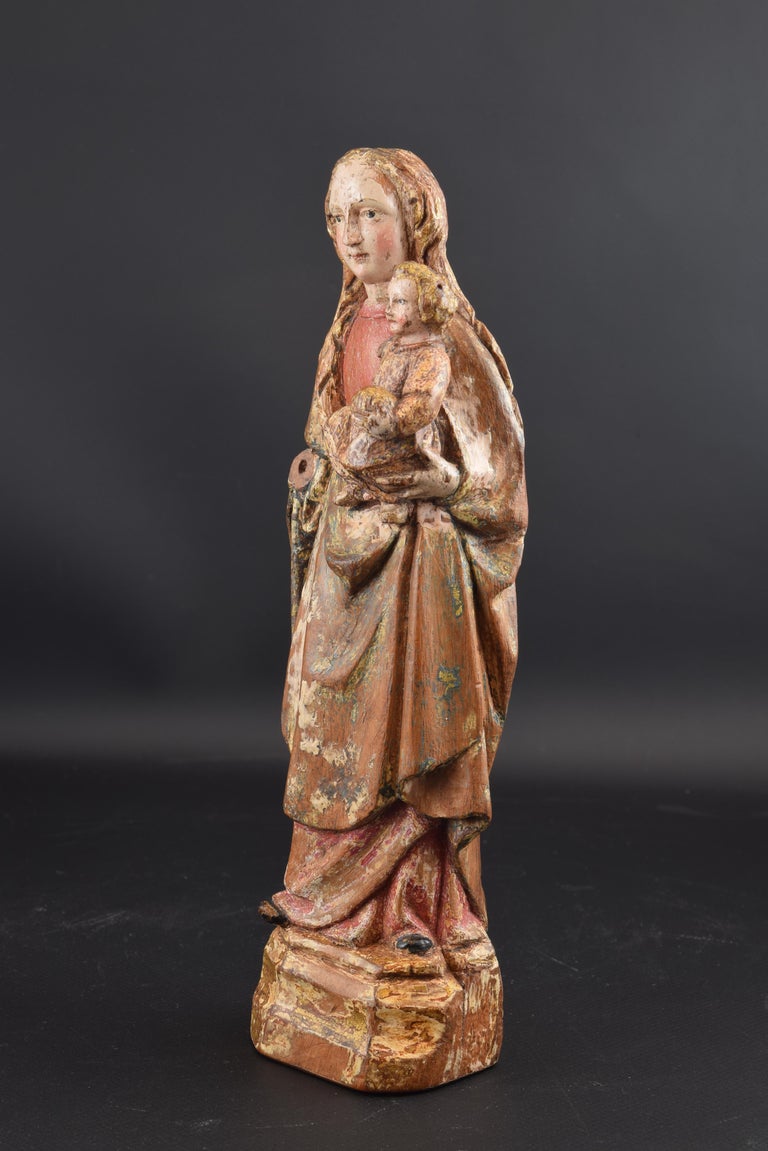 Virgin with Child Jesus, Polychromed Wood, Spanish-Flemish School, 16th ...