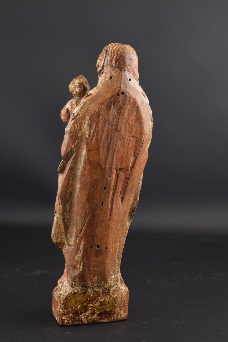 Virgin with Child Jesus, Polychromed Wood, Spanish-Flemish School, 16th ...
