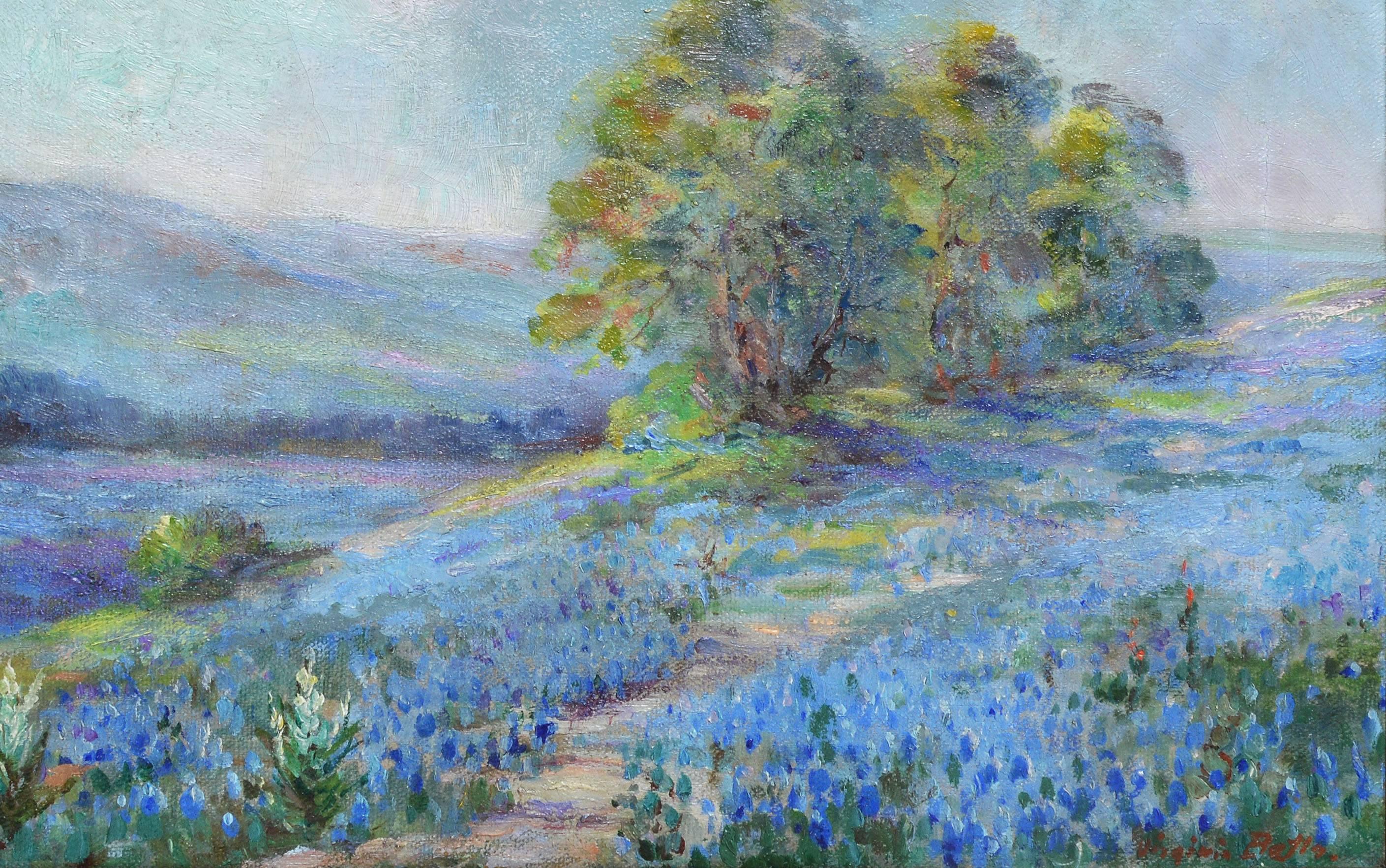 Virginia Betts - Bluebonnet Texas Landscape by Virginia Battle Betts at ...