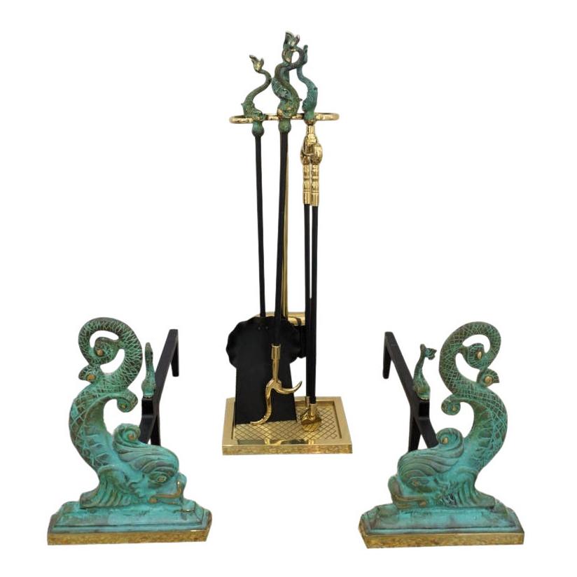 Virginia Metalcrafters Steel Fireplace Tools at 1stDibs