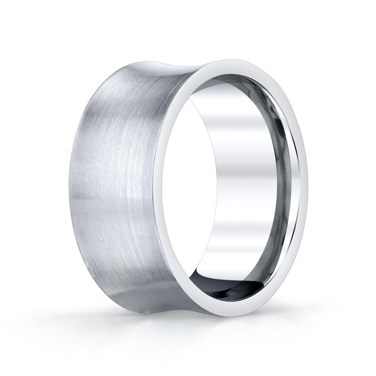 Men's Wide Contemporary, Couture Sculptural Solid Platinum Ring by ...