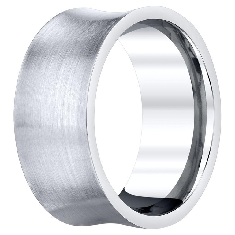 Men's Wide Contemporary, Couture Sculptural Solid Platinum Ring by ...