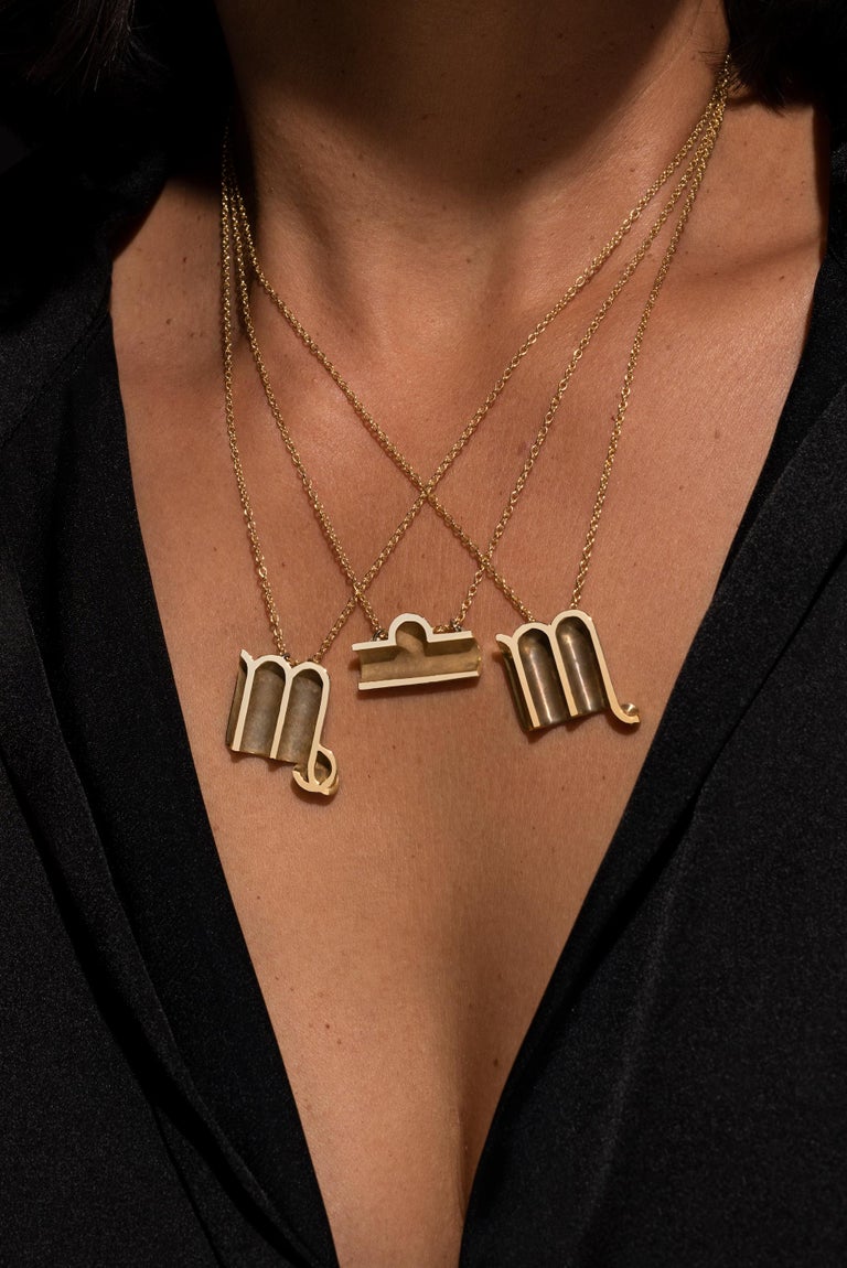 Virgo Pendant Necklace For Sale at 1stDibs