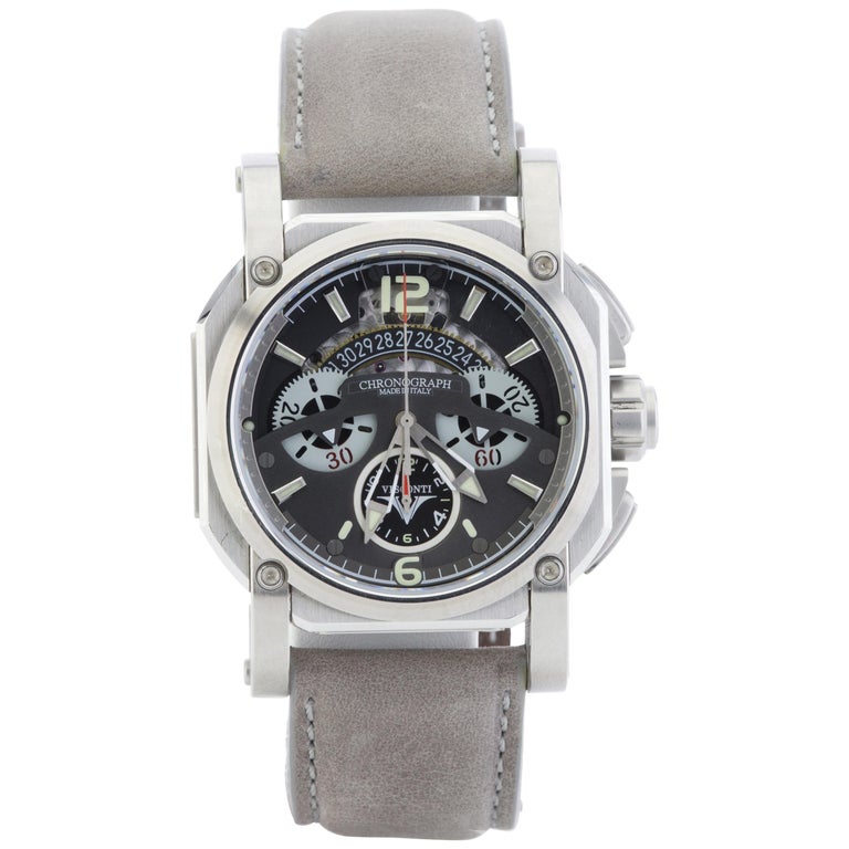Visconti 25th Anniversary Square Silver Shadow Watch For Sale at ...
