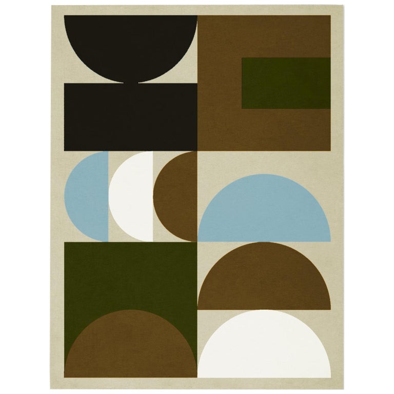 Viso Green Optic Rug 01 For Sale at 1stDibs