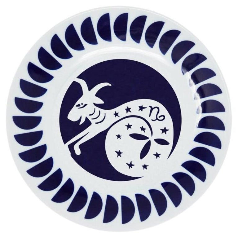 Viso Porcelain Capricorn Zodiac Plate 0301-CP For Sale at 1stDibs