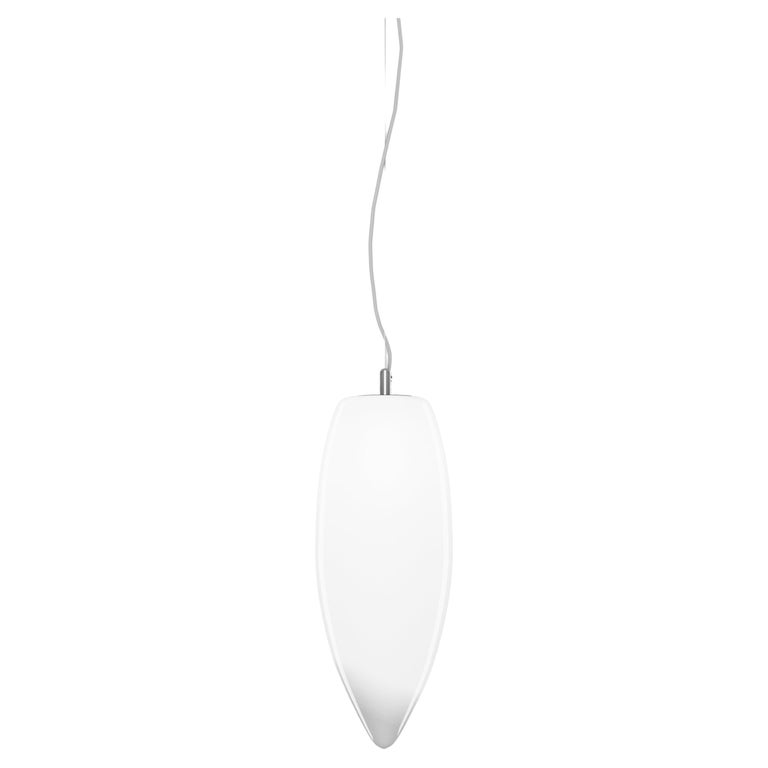 Vistosi Baco Pendant Light SP G in White Shaded Glass by Mauro Olivieri ...