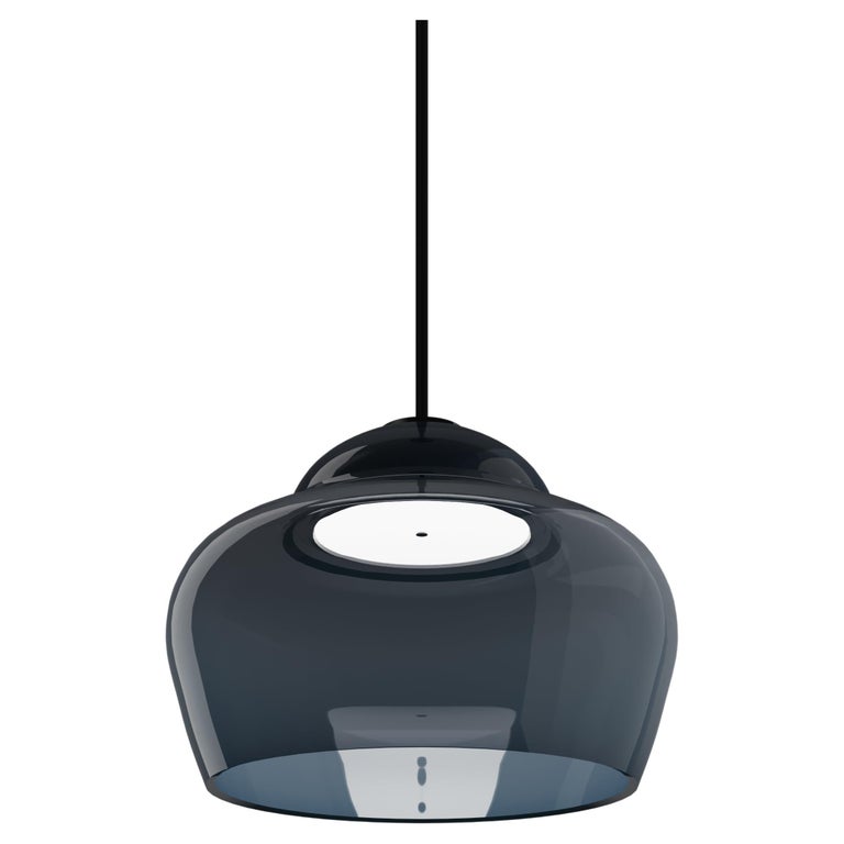 Vistosi Cristallina Pendant Light in Black Shaded by Romani Saccani ...