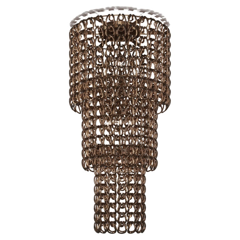 Vistosi Giogali PL CA3 Flush Mount in Crystal Bronze with Matt Bronze ...