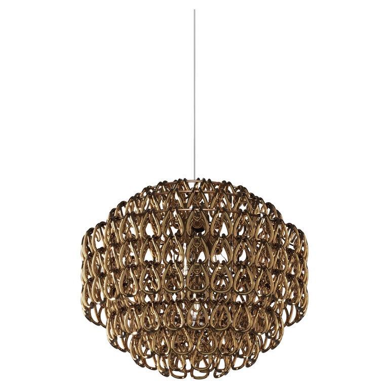 Vistosi Minigiogali SP 65 Pendant Light in Crystal Bronze with Matt ...