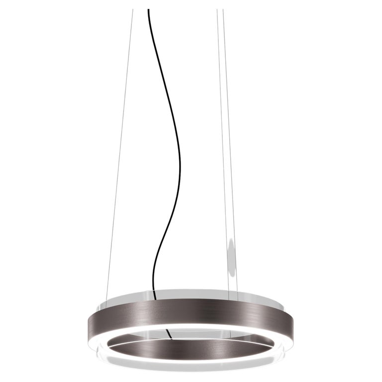 Vistosi Phoenix Pendant Light in Crystal Glass with Matt Black Nickel ...