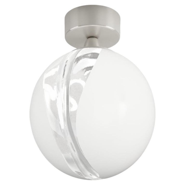 Vistosi Poc Spotlight in Crystal White and Satin Nickel Frame by ...