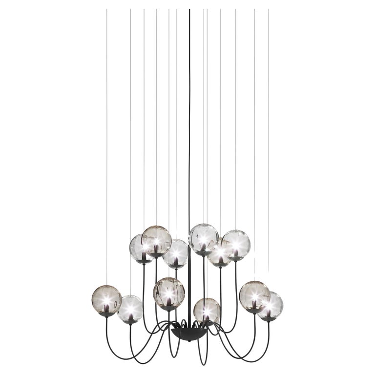 Vistosi Puppet Pendant Light 12P in Multicolor 3 with Matt Black Frame ...