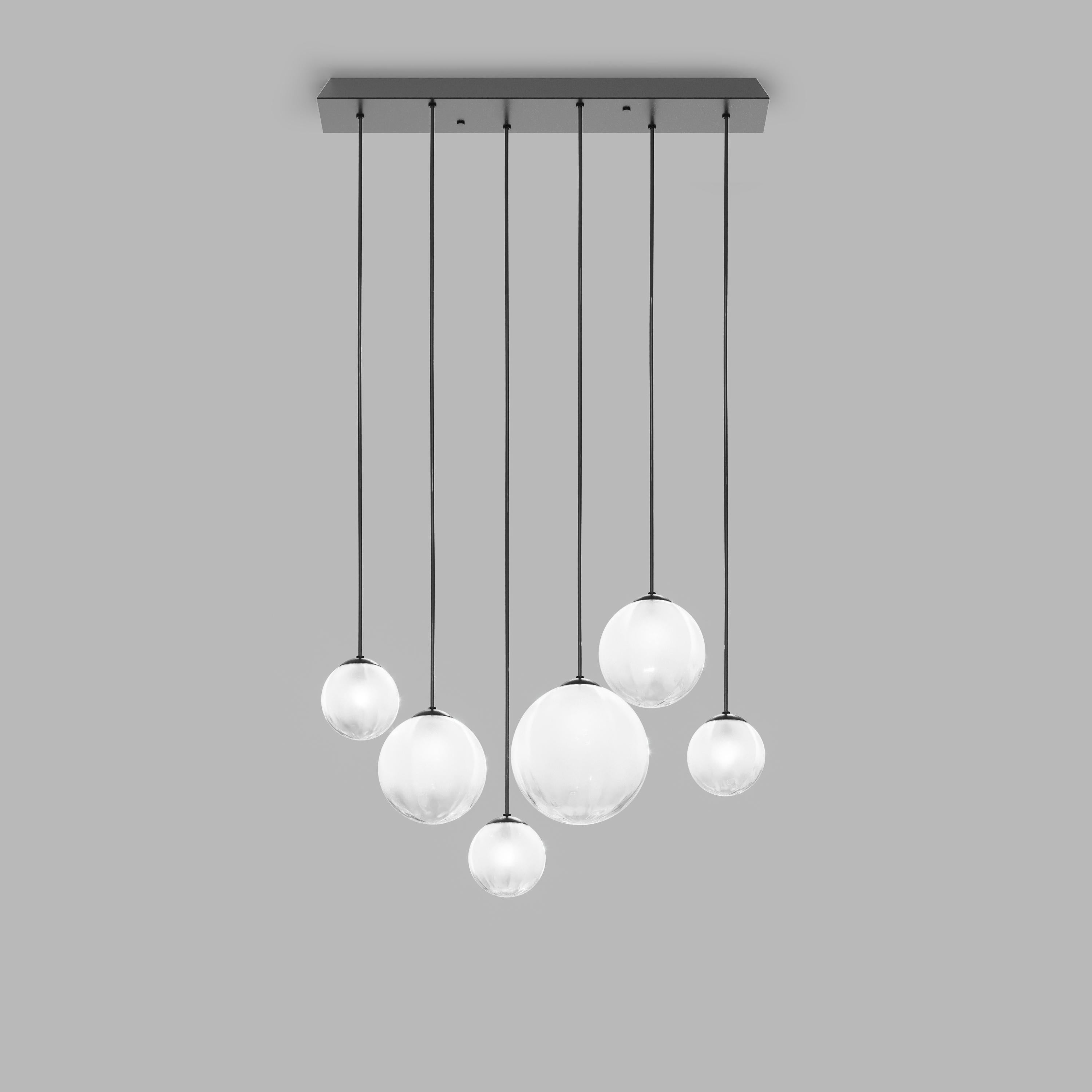Vistosi Puppet Pendant Light in White Shaded Glass And Glossy Chrome ...