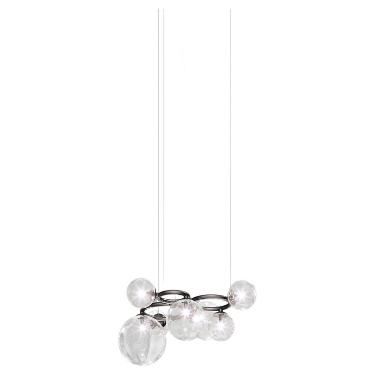 Vistosi Puppet Ring SP7 Pendant Light in Crystal Transparent and Matt ...