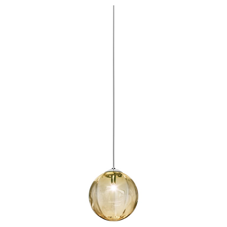 Vistosi Puppet SP M Pendant Light in Amber Transparent with Glossy ...