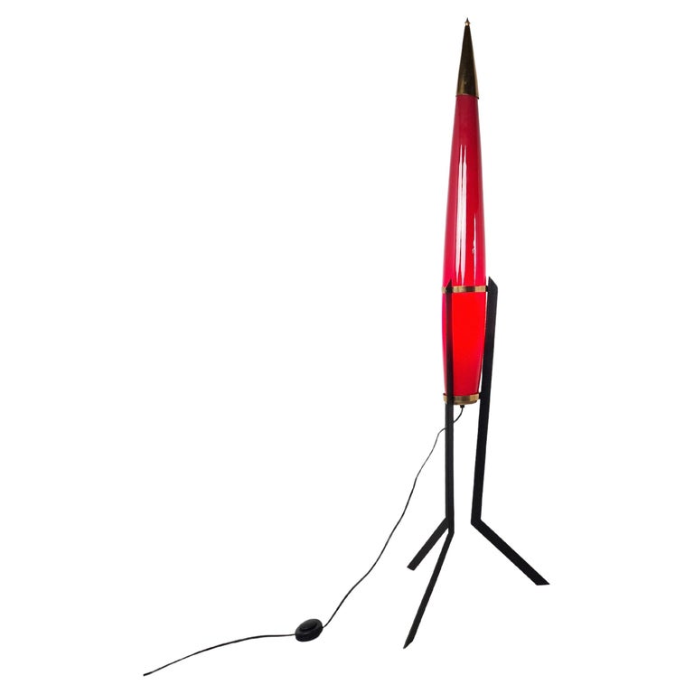 Vistosi Rocket Shaped Floor Lamp, 1950s at 1stDibs