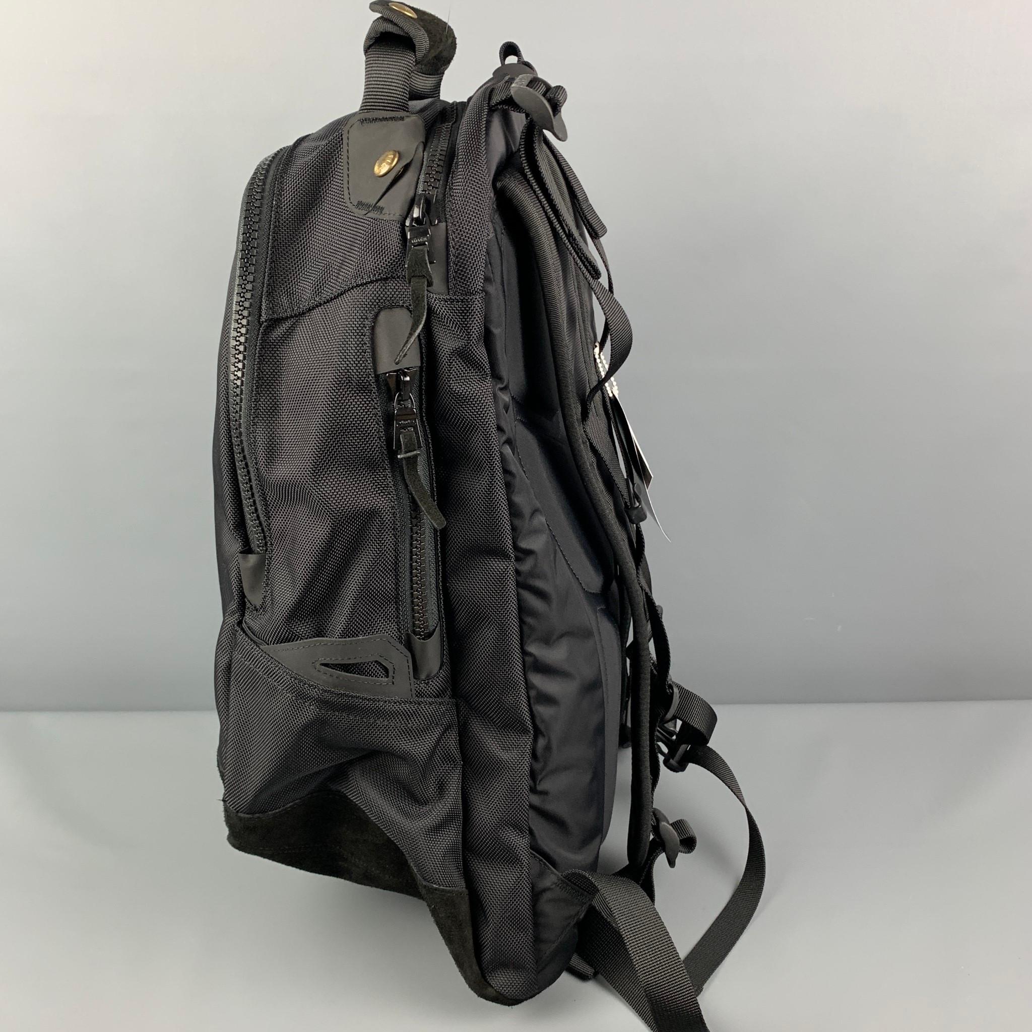 VISVIM Black Mixed Materials Suede Trim Nylon Ballistic 20L Backpack at ...
