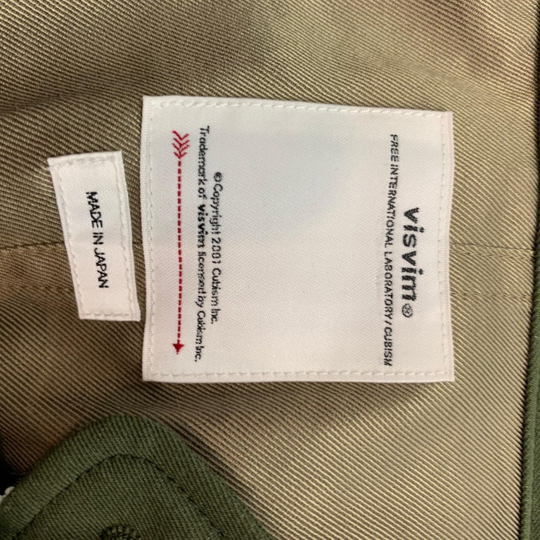 VISVIM Size M Green Wool / Linen Oversized Six-Five Fishtail Coat at ...