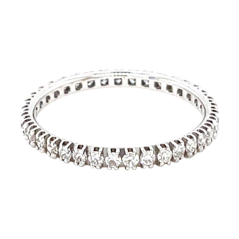 Vitale 1913 18 Karat White Gold Diamond Band Ring For Sale at 1stDibs