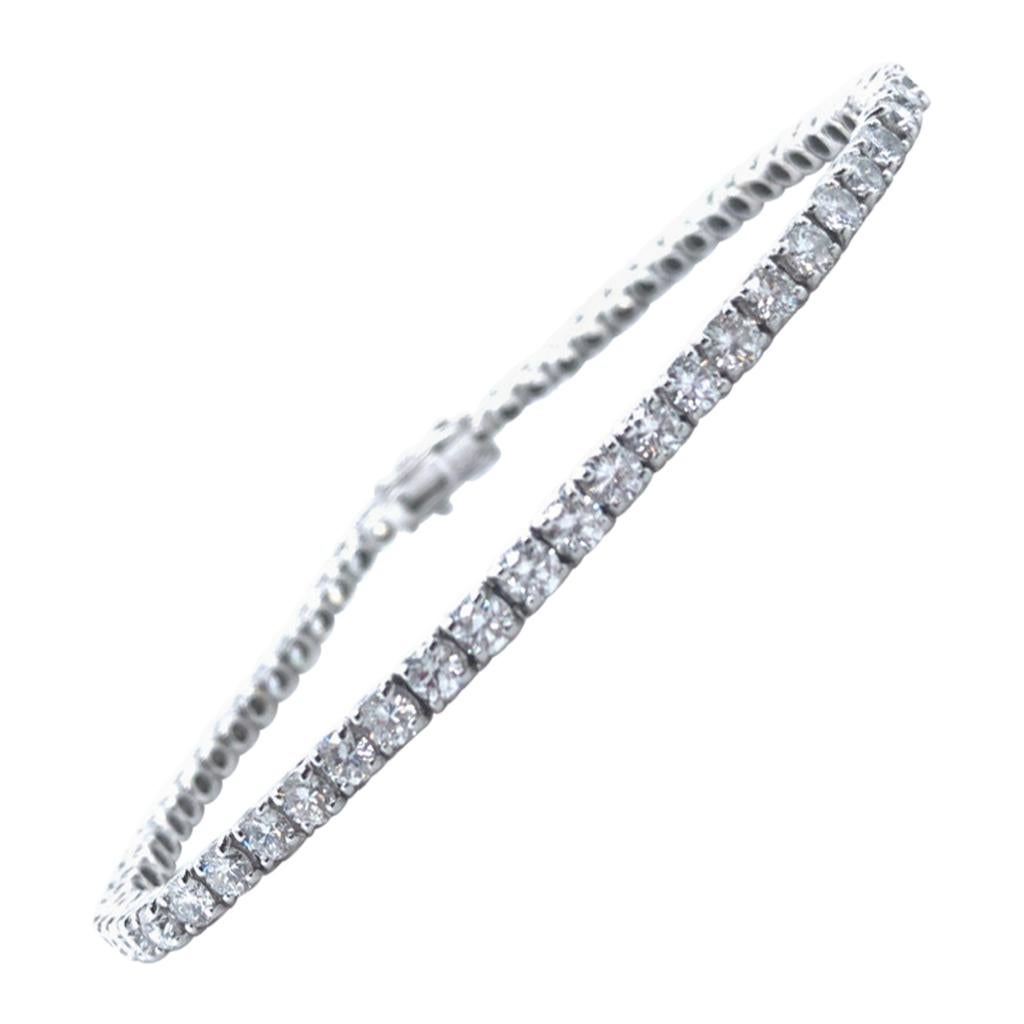 French Wander Diamond Gold Link Bracelet at 1stDibs