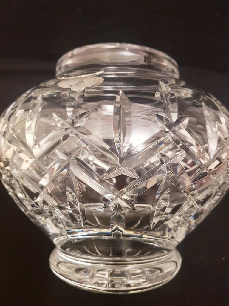 Vitange Bohemian Hand Cut Crystal Vase For Sale at 1stDibs | bohemian cut