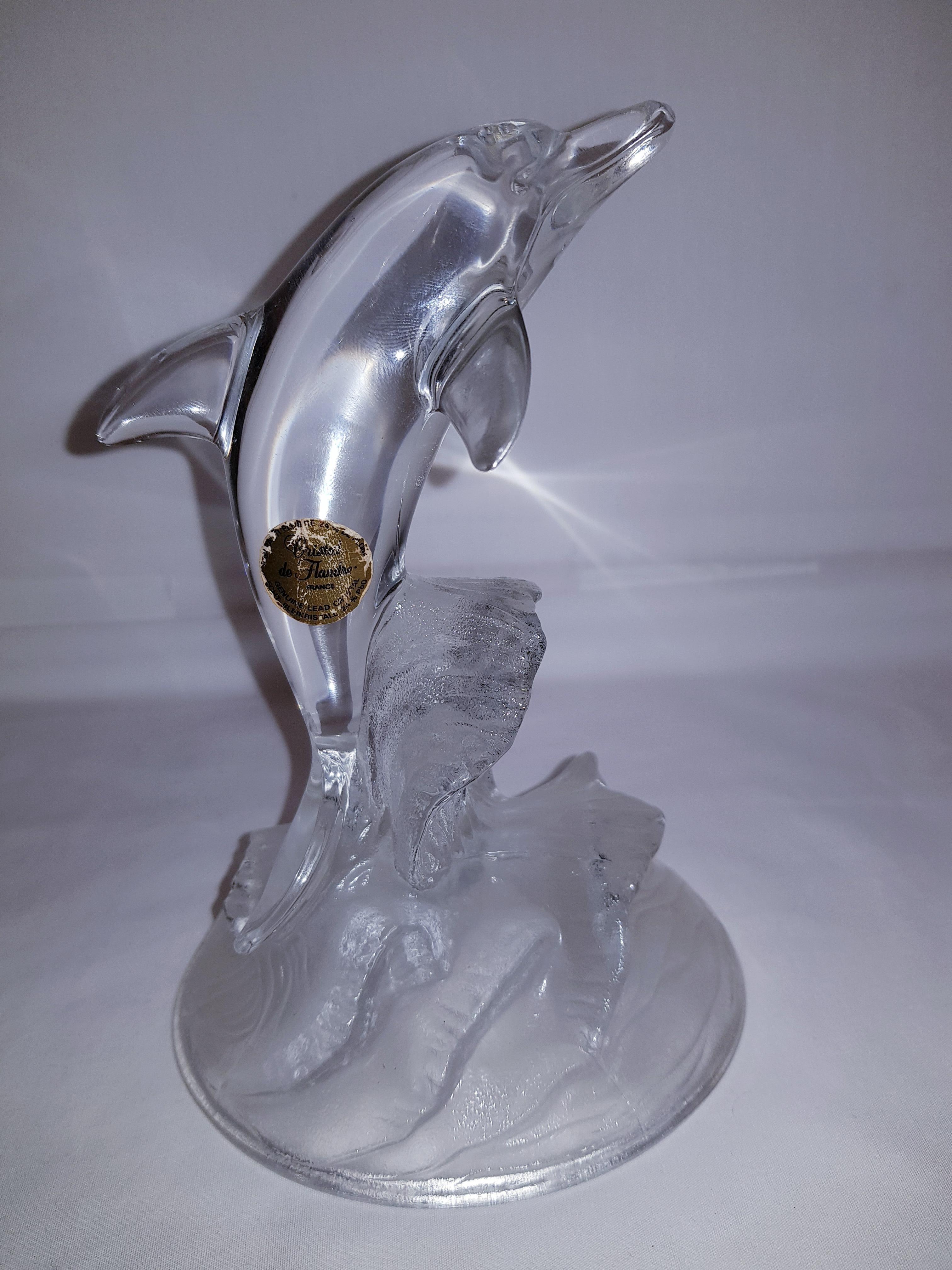 Vitange France Crystal Dolphins For Sale at 1stDibs | miami dolphins statue