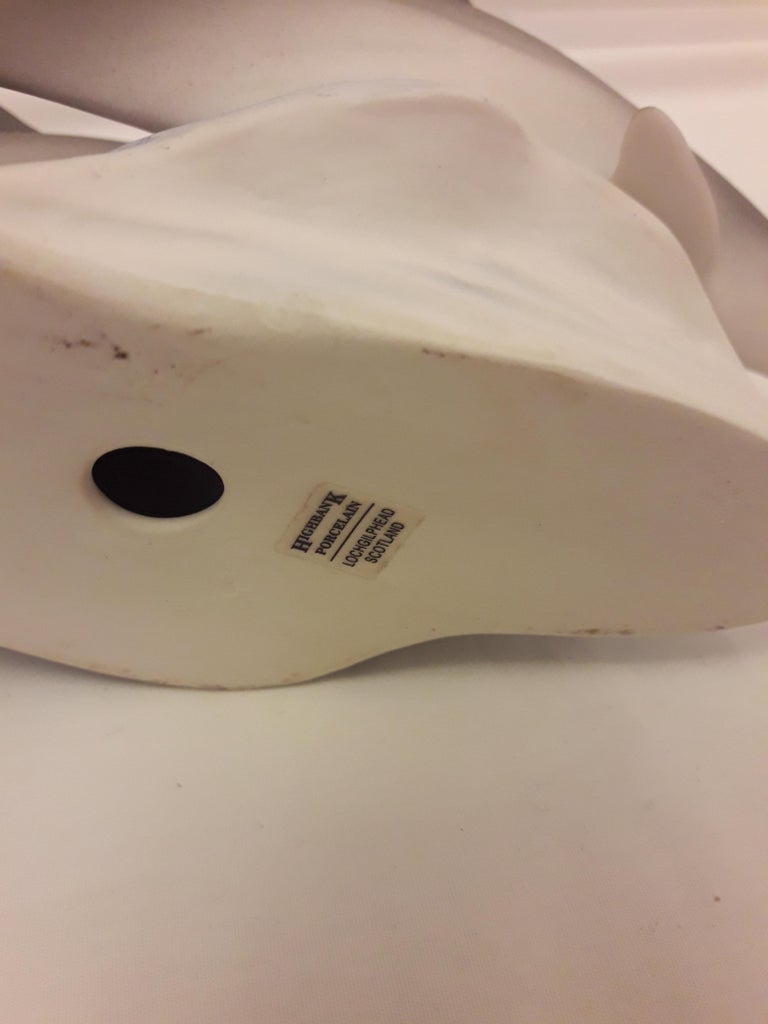 Vitange Highbank Porcelain Dolphine Sculpture For Sale at 1stDibs