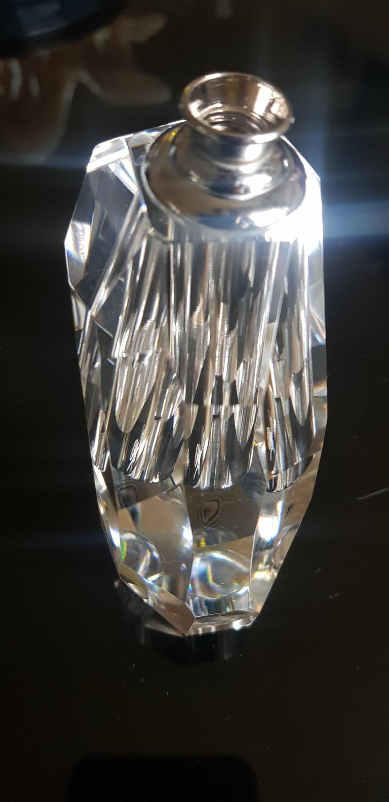 Vitange Oleg Cassini Signed Crystal Perfume Bottle For Sale at 1stDibs