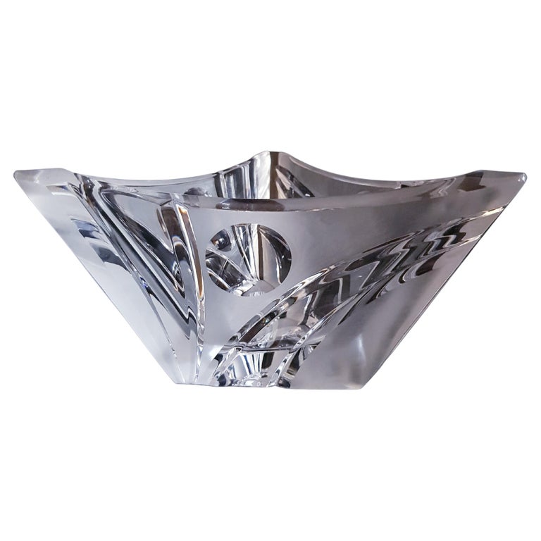 Vitange Triangular Samobar Crystal Bowl For Sale at 1stDibs