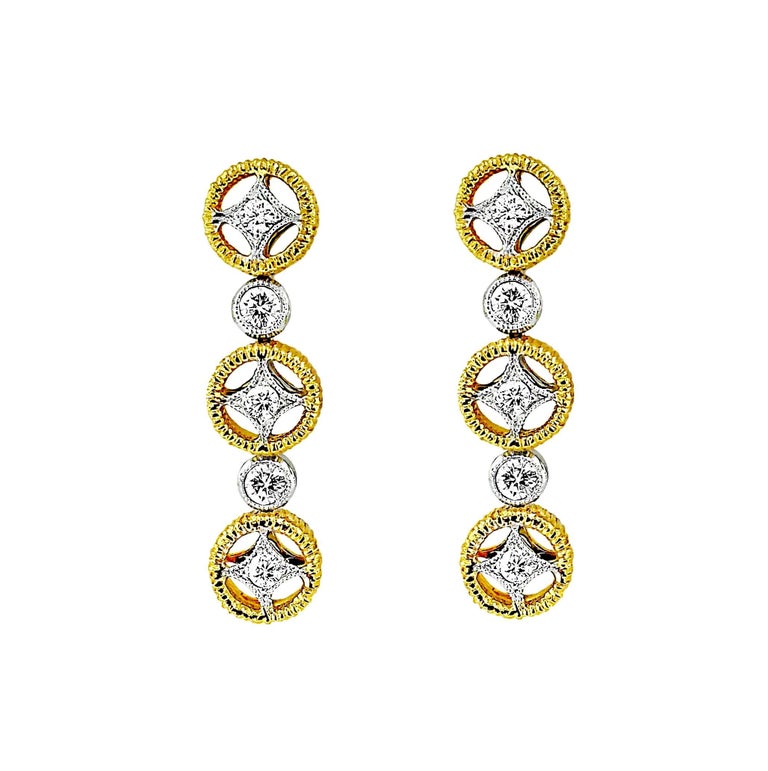 Vitolo 18 Karat Gold Etruscan Style Earrings For Sale at 1stDibs