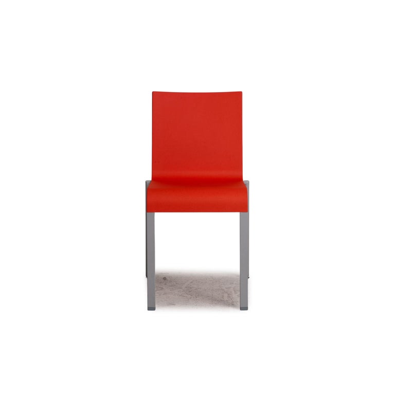 Vitra .03 Plastic Chair Red For Sale at 1stDibs