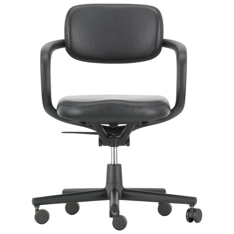 Vitra Allstar Chair in Nero Leather by Konstantin Grcic For Sale at 1stDibs